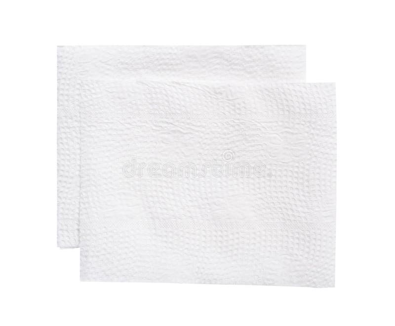 Top View of Two Pieces of Tissue Paper in Stack Isolated on White ...