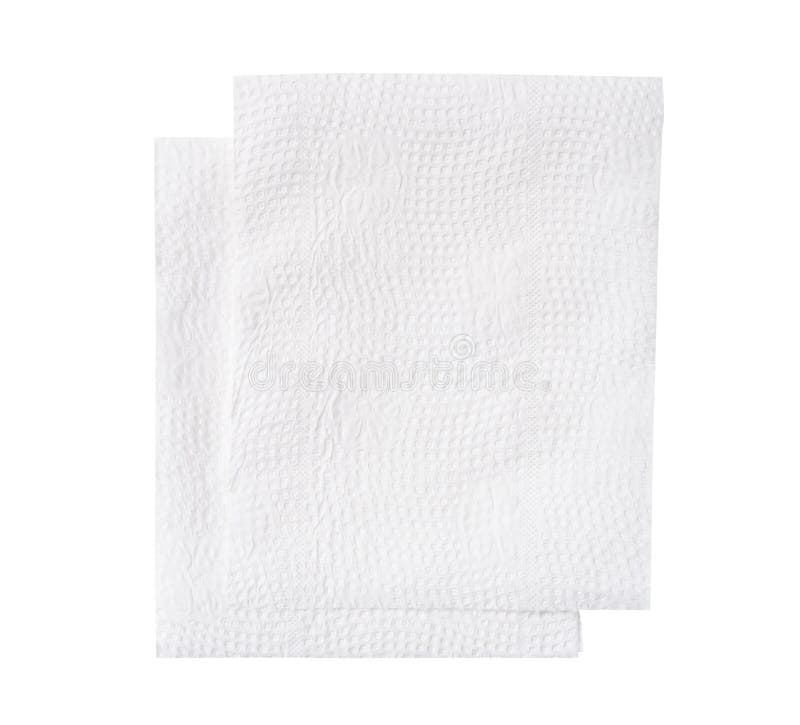 Top View of Two Pieces of Tissue Paper in Stack Isolated on White ...