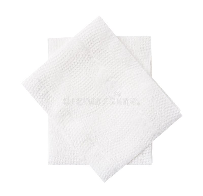 Top View of Two Pieces of Tissue Paper or Toilet Paper in Stack ...