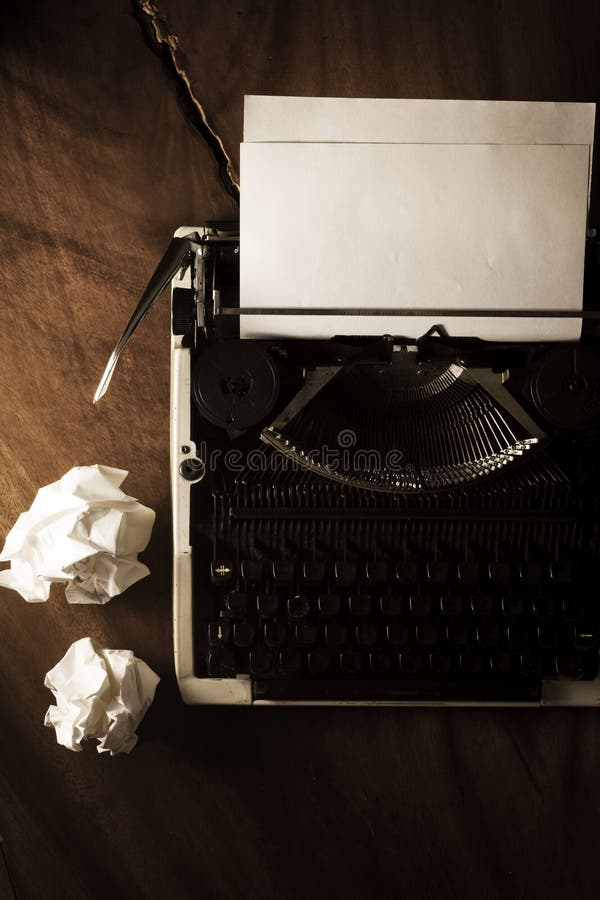 Top View of Typewriter,vintage Color. Stock Image - Image of nostalgia ...