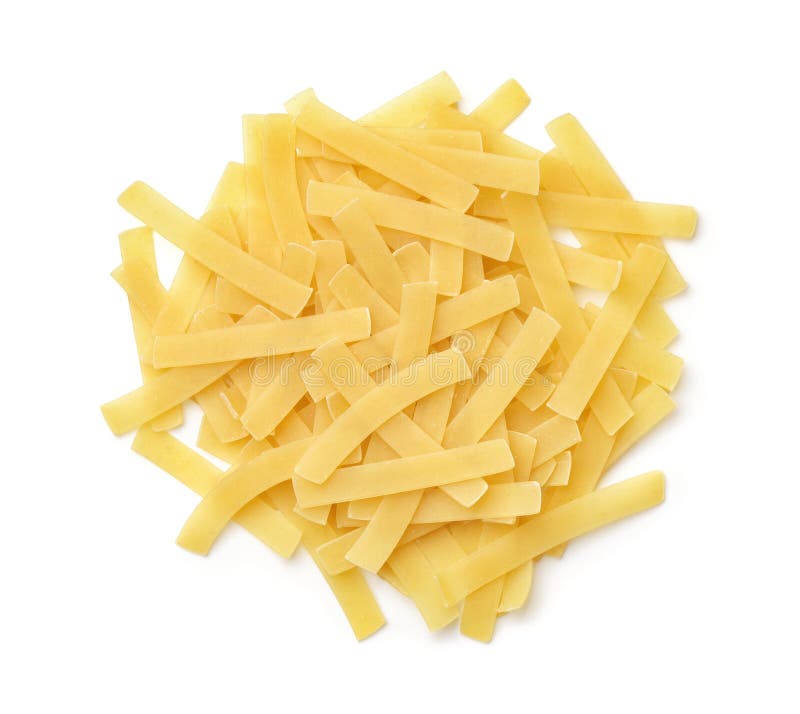 Top View of Uncooked Short Cut Ribbon Pasta Stock Image - Image of ...