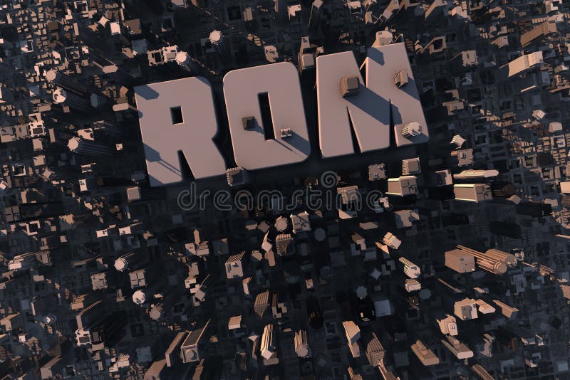 Top View of Urban City in 3D Stock Illustration - Illustration of ...