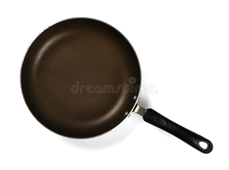 Used Metal Pan on White with Clipping Path Stock Image - Image of iron ...