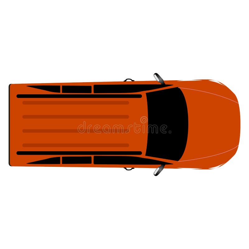 Top view of a van stock vector. Illustration of graphic - 93510026