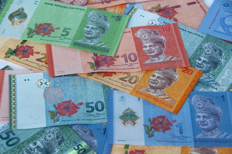 Top View of Various Malaysia Ringgit Currency. Stock Photo - Image of ...