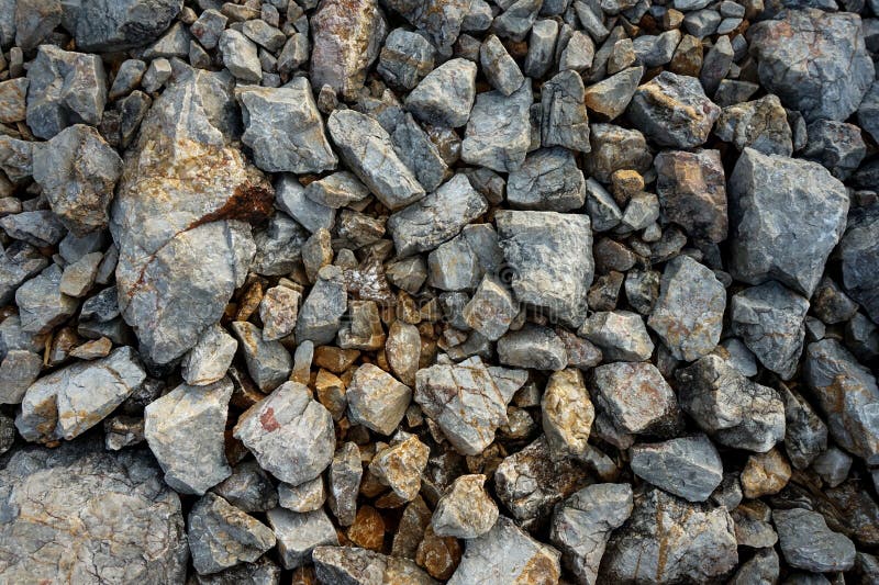 Top View Various Size of Granite Stone on the Ground Stock Image ...