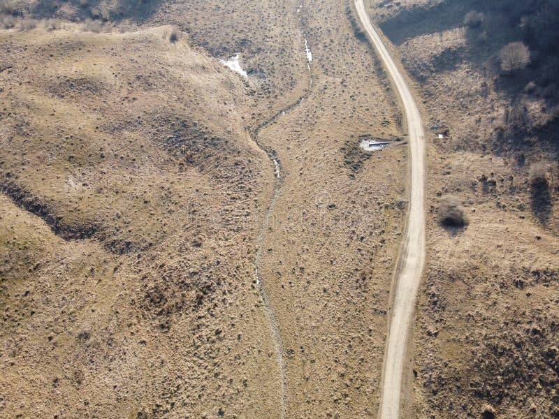 Top View of a Vast Desert with Sandy Soil Ground Stock Image - Image of ...