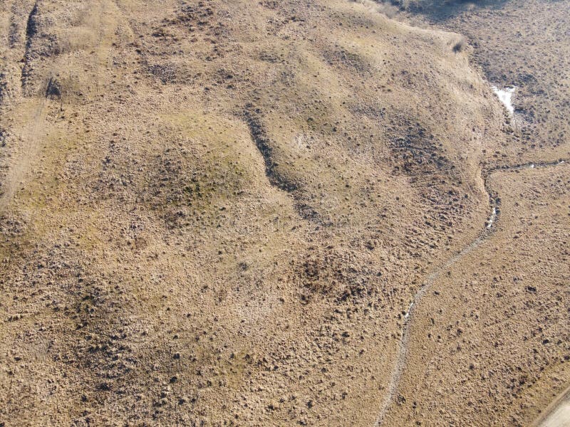 Top View of a Vast Desert with Sandy Soil Ground Stock Image - Image of ...