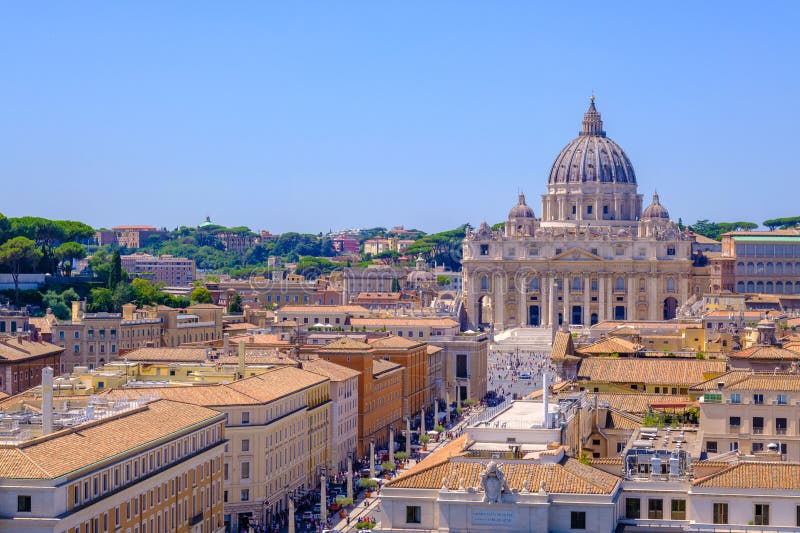Top View of Vatican and St Peter Basilica Editorial Stock Photo - Image ...