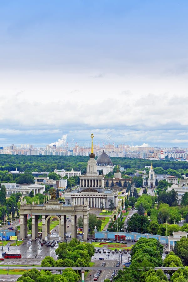 The Top View on VDNHAll-Russia Exhibition Centre Stock Image - Image of ...