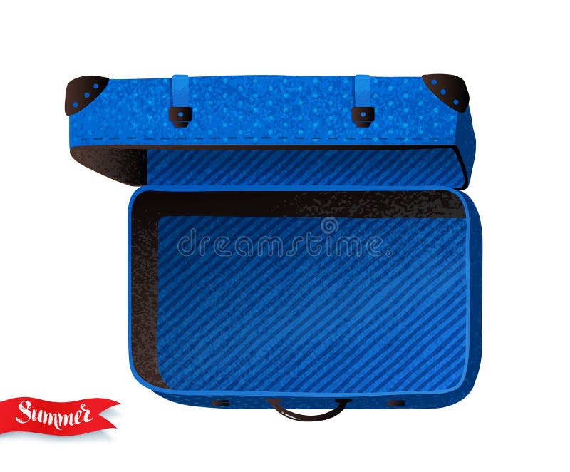 Open Suitcase Empty Bag Top View Vector Icon Stock Illustrations – 5 ...