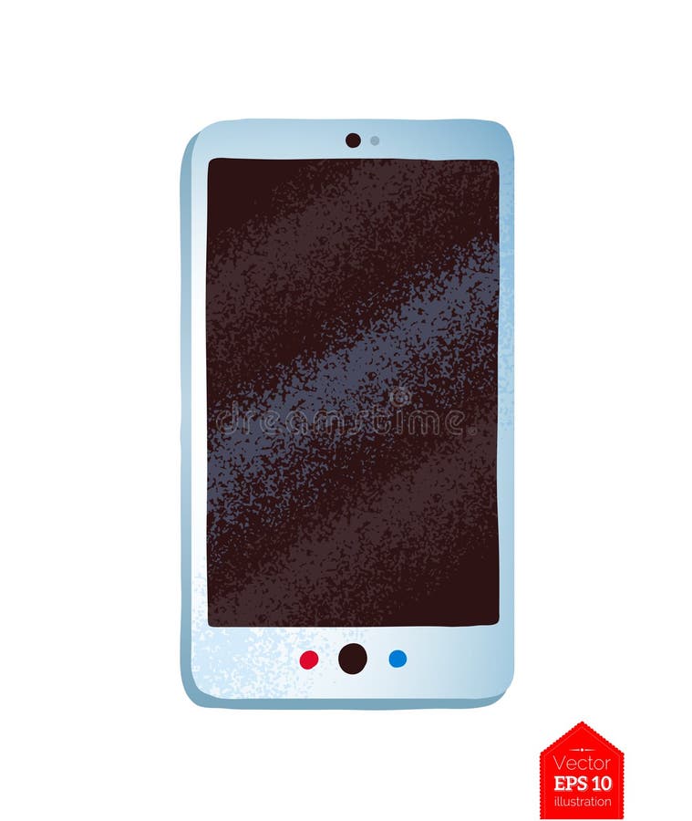 Top View Illustration of Smartphone Stock Vector - Illustration of ...