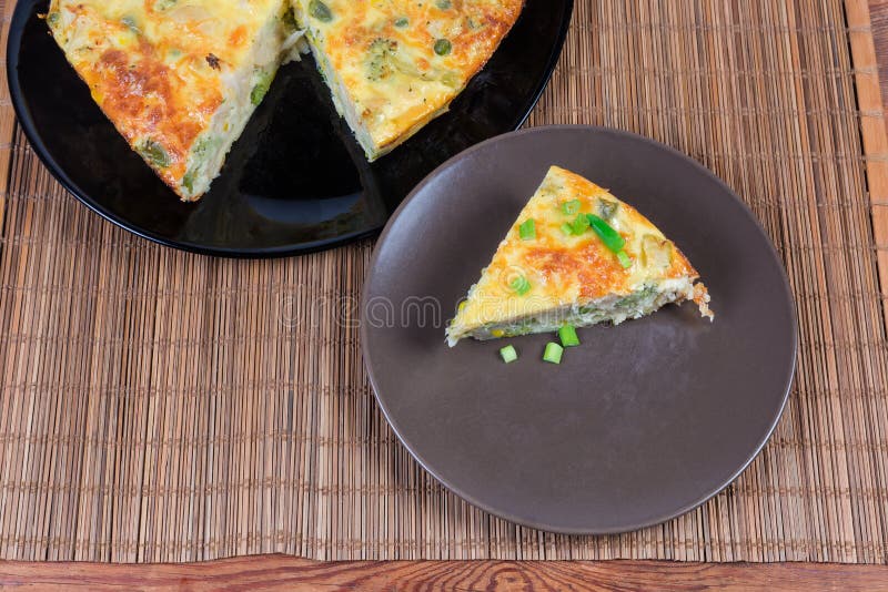 Top View of Vegetable Casserole Pieces on the Two Dishes Stock Image ...