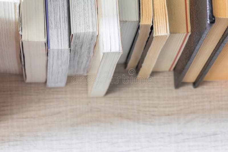 Top View of Vertical Books. Knowledge Concept Stock Photo - Image of ...