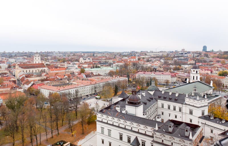 Top view of Vilnius stock image. Image of history, lithuania - 28091579