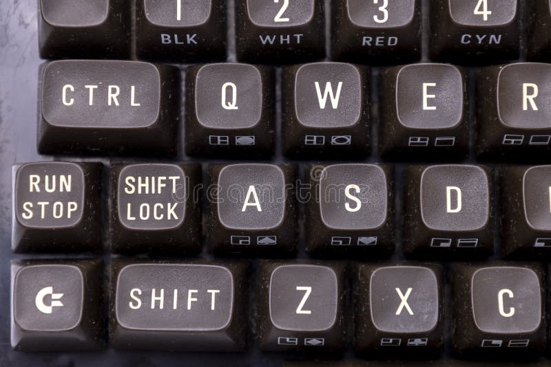 Top View of Vintage Keyboard Stock Image - Image of business, desk ...