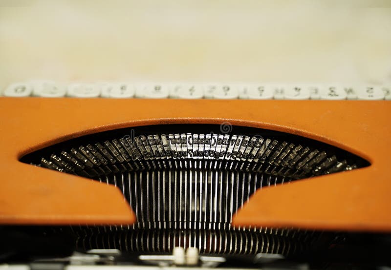 Top View of Vintage Typewriter Stock Photo - Image of paper, typewriter ...