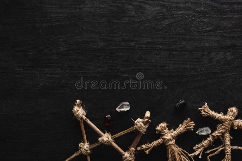 Top View of Voodoo Dolls, Ancient Stock Image - Image of ritual, spell ...