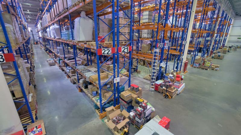 A Top View on a Warehouse Operational Routine. Stock Footage - Video of ...