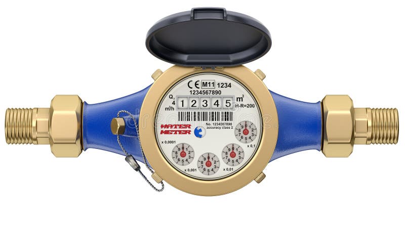 Top view of water meter stock illustration. Illustration of measure ...