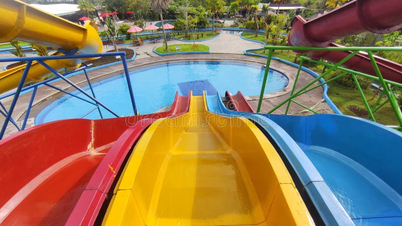 Top view water slide stock photo. Image of pool, park - 272056650