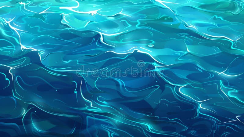 The Top View of the Water Surface Has Ripples and Has an Overlay Effect ...