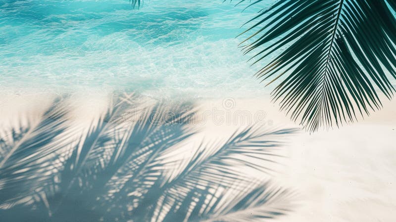 Top View of Water Surface with Tropical Leaf Shadow Stock Image - Image ...