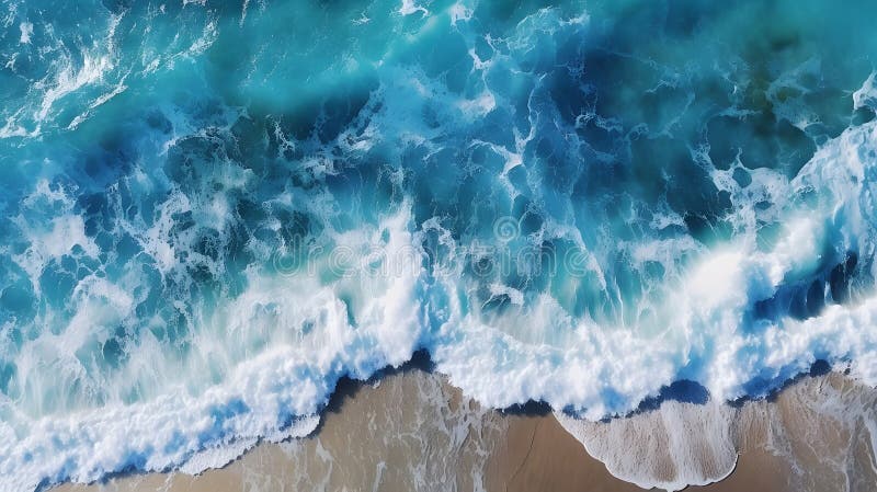 Top View Waves of the River and the Sea Meet Stock Illustration ...