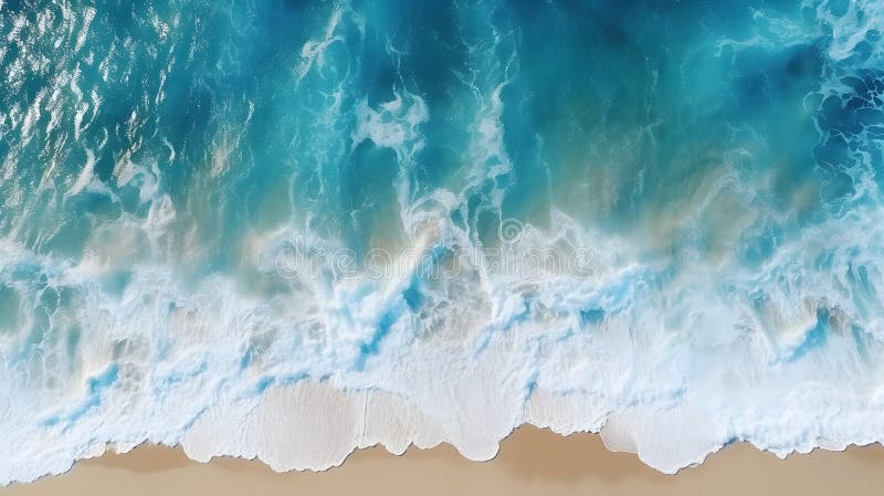 Top View Waves of the River and the Sea Meet Stock Illustration ...