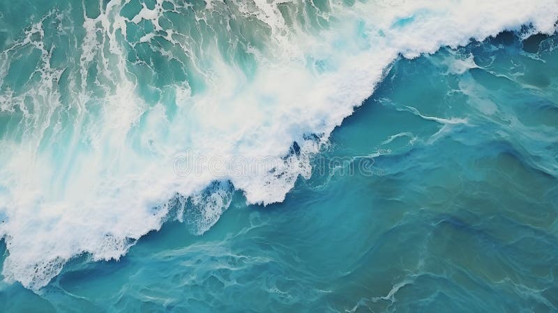 Top View Waves of the River and the Sea Meet Stock Illustration ...