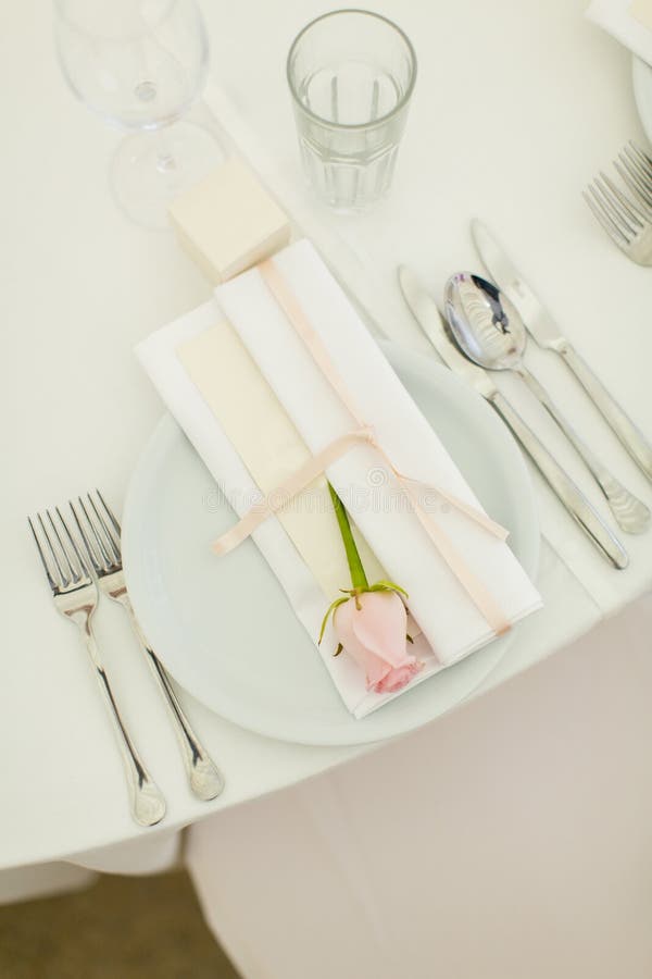 Top View at Wedding Table Decoration Stock Photo - Image of arrangement ...