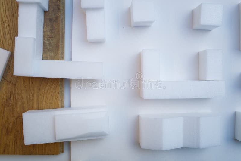 Architect`s Design Thinking Process with Physical Model. Stock Image ...