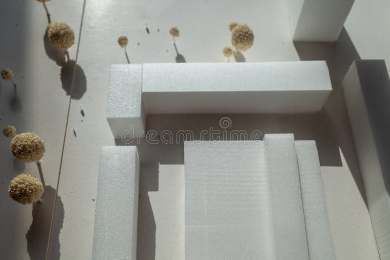 Top View of White Architectural Models. Stock Photo - Image of foam ...