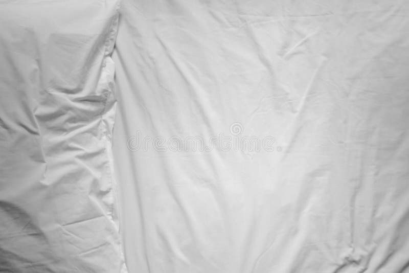 Top View of White Bedding Sheets and Pillow Stock Image - Image of ...