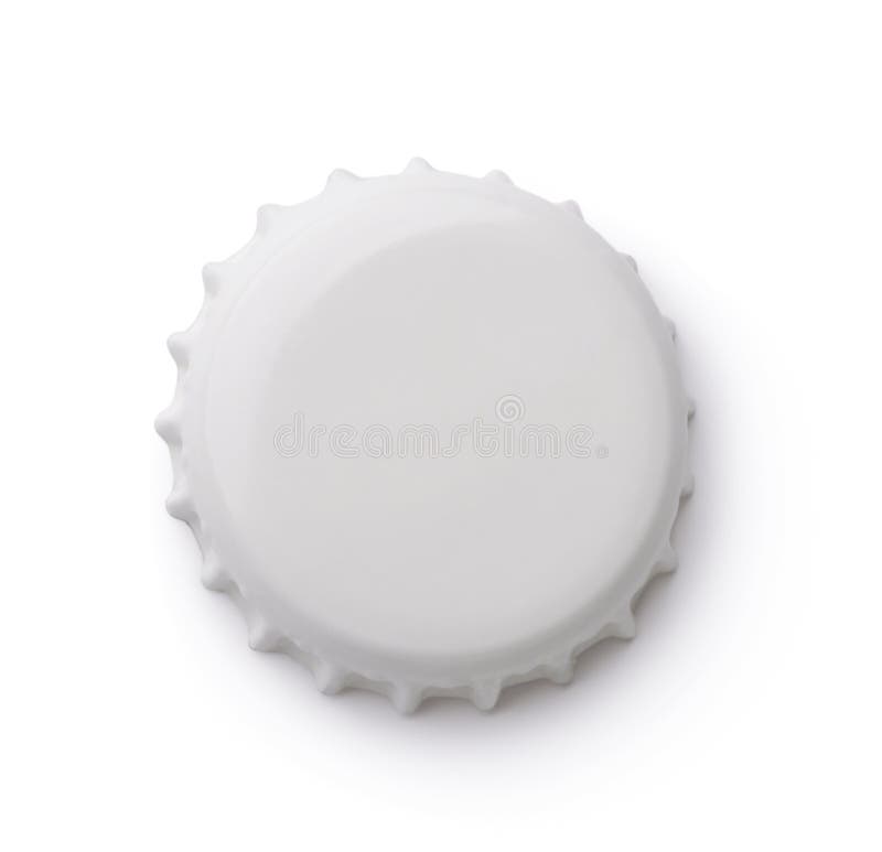 Top view of white bottle crown cap Top view of white bottle crown cap ...