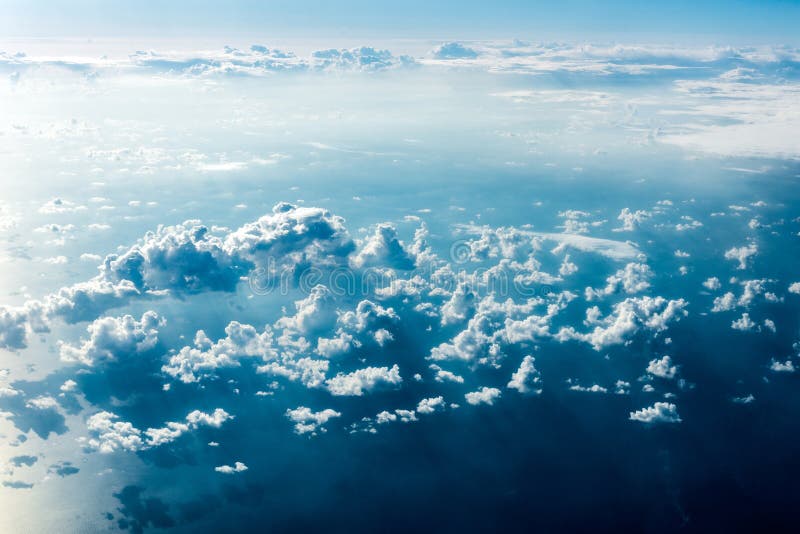 Top View of White Clouds Above the Ground or Water Stock Image - Image ...