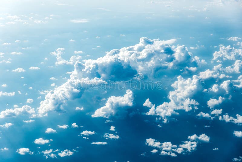 Top View of White Clouds Above the Ground or Water Stock Image - Image ...
