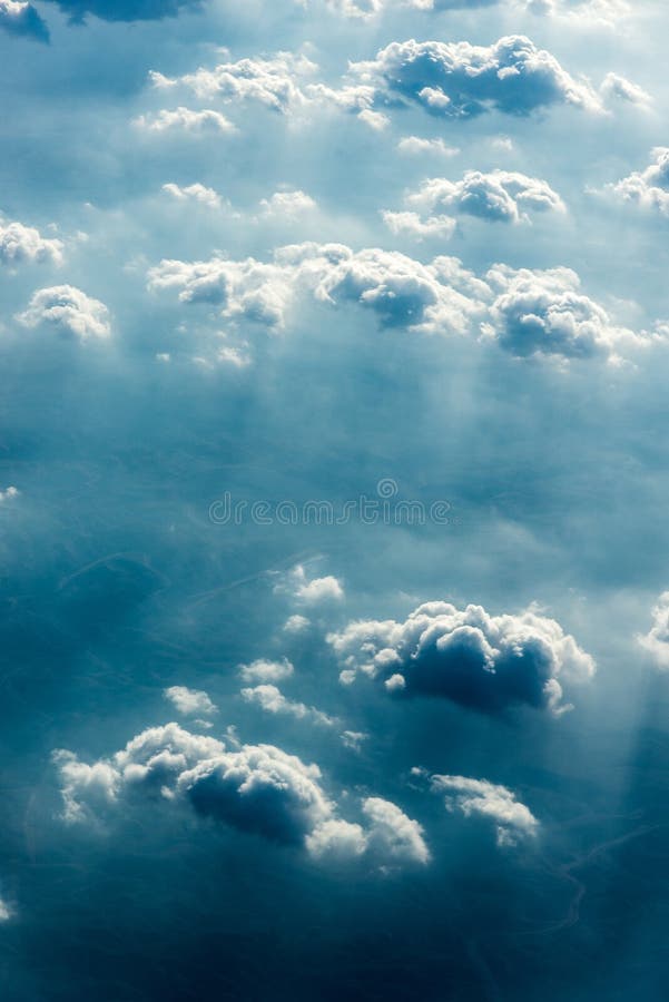Top View of White Clouds Above the Ground or Water Stock Image - Image ...