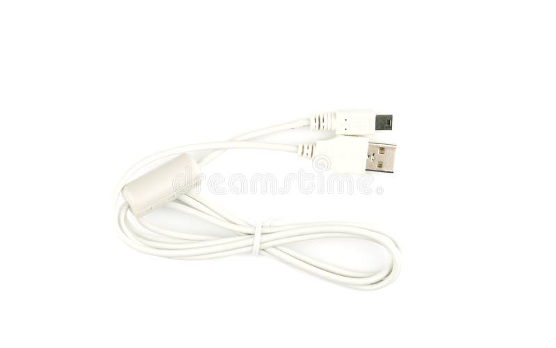 LAN Cable with Ferrite Clamp or Clamp Filter Stock Image - Image of ...