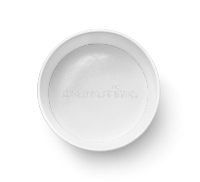 Top View of White Empty Paper Cup Stock Image - Image of container ...