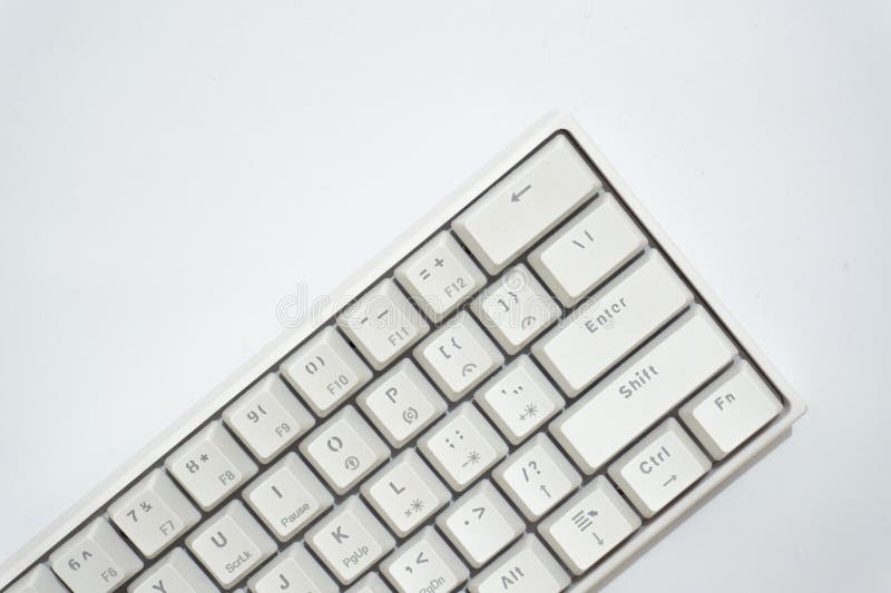 Top View of White Mechanical Keyboard Stock Photo - Image of cyberspace ...