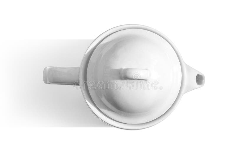 Top view of a white pot stock image. Image of product - 170497699