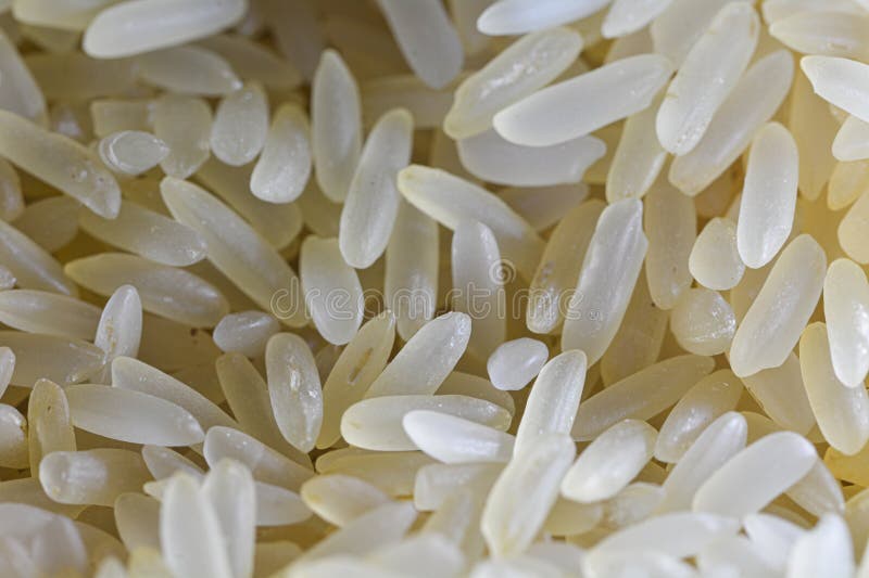 Top View on White Rice Grains Stock Photo - Image of isolated, dinner ...