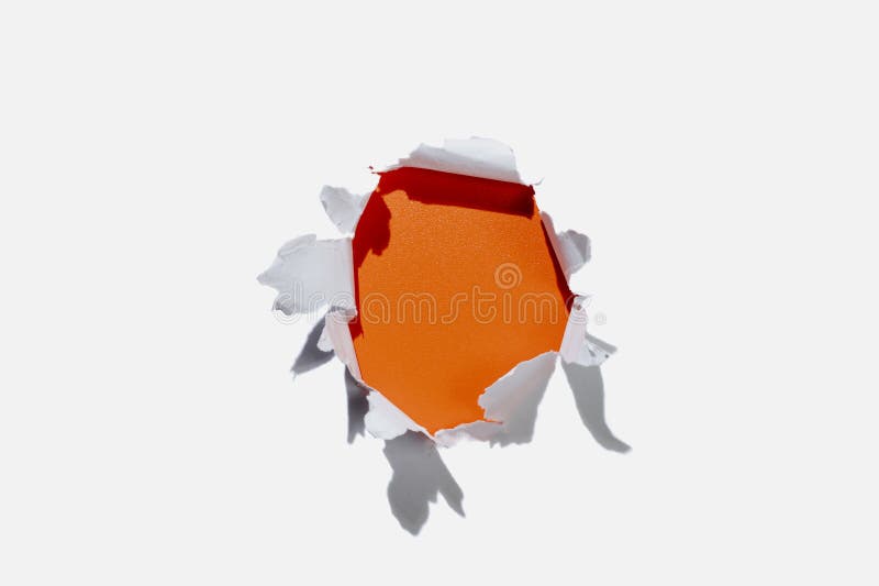 Top View of White Ripped Paper with Colored Background Stock Photo ...