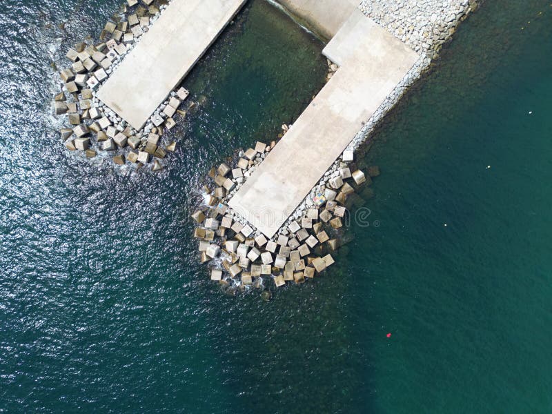 Top View of White Stone-built Structure in the Water Under the Sunlight ...