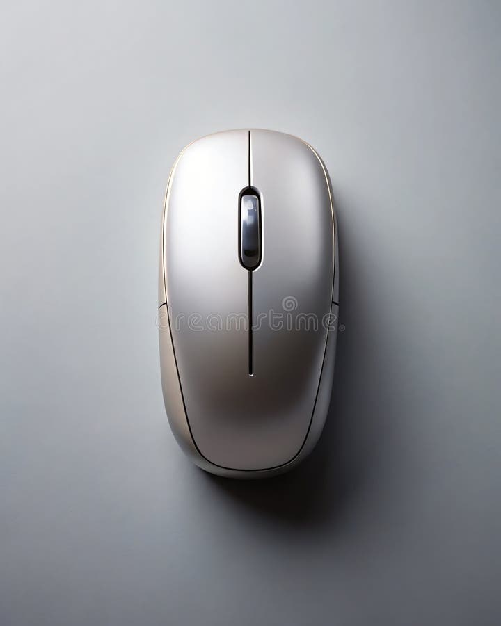 Top View White Wireless Mouse on White Background – Minimal Product ...
