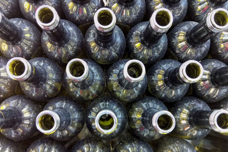 Top view of wine bottles stock image. Image of grape - 257445749