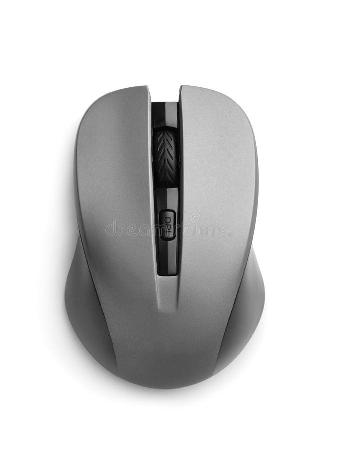 Top View of Wireless Computer Mouse Stock Image - Image of plastic ...