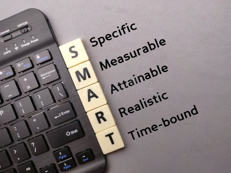 Top View Wireless Keyboard with the Word SMART Stock Photo - Image of ...