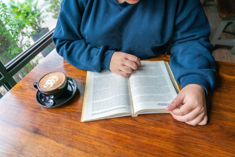 Top View of Woman Hand Reading Book Stock Image - Image of reading ...